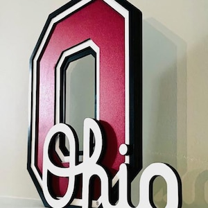 Ohio State University Layered Block O Ohio Script - Etsy