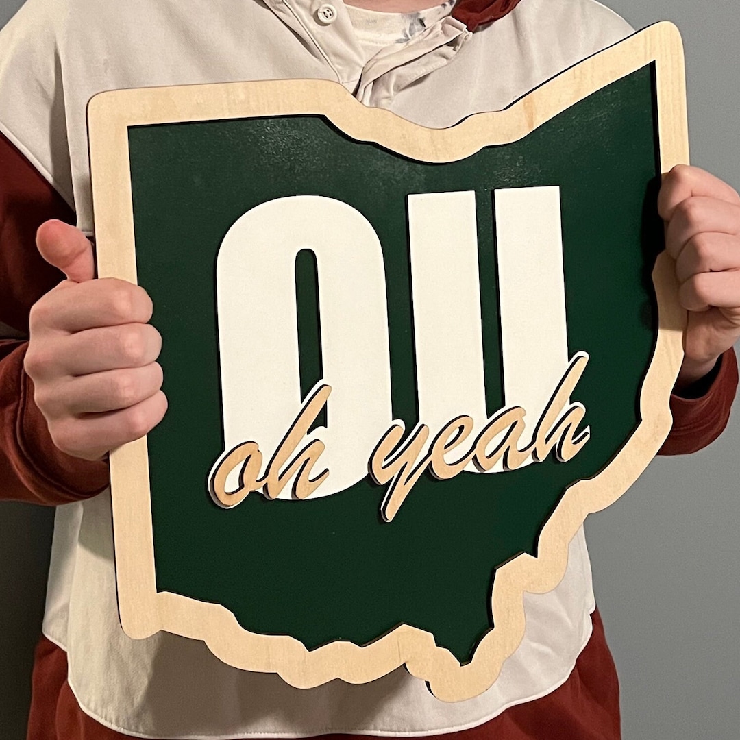 OU Oh Yeah Sign, Ohio Sign, University Sign, Wood OU Sign - Etsy