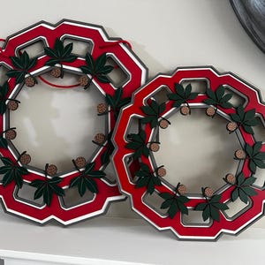 Licensed Ohio State University Block O Layered Wreath - Etsy