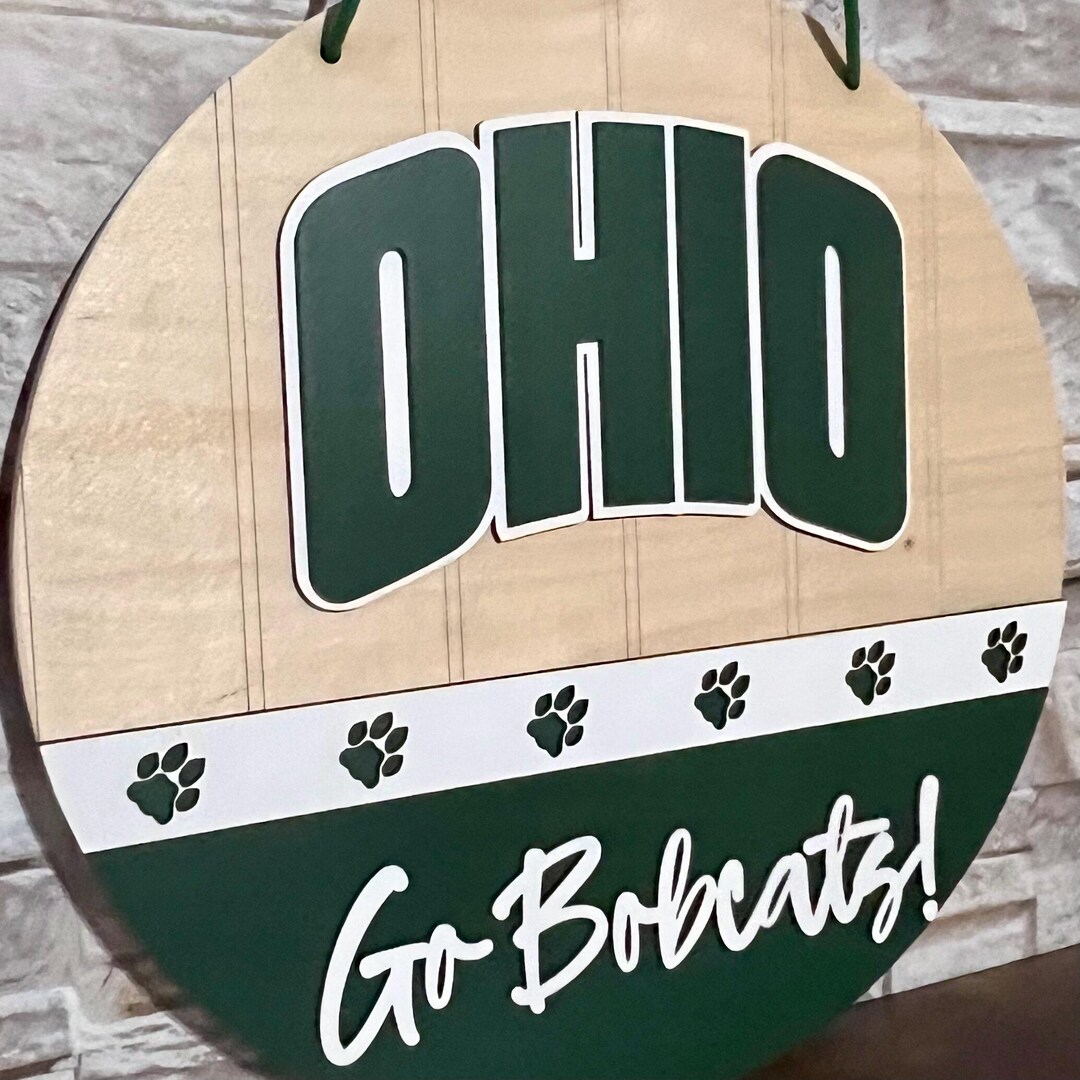 Ohio University Go Bobcats Door Hanger or Bar Sign - Etsy