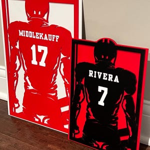 Personalized Football Player Sign - Etsy