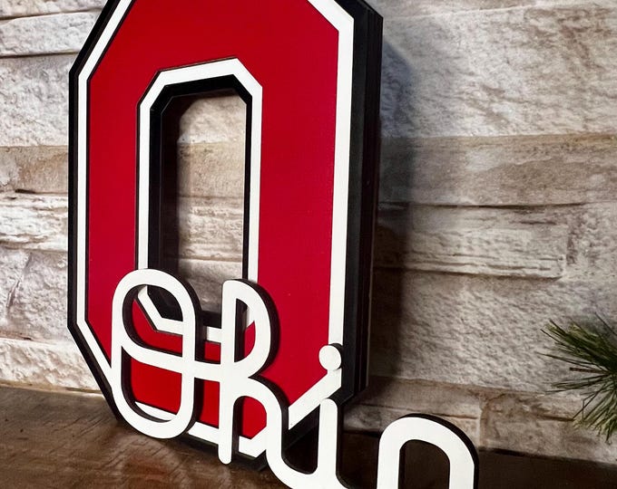 Ohio State University Layered Block O Ohio Script - Etsy