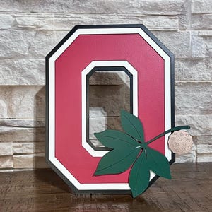 Six Layer 13”+ Tall Ohio State University Block O Buckeye Sign With ...