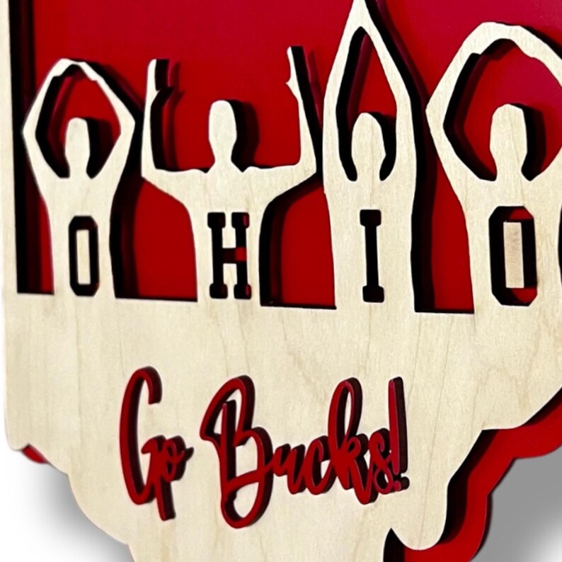Ohio State University O-H-I-O People Sign - Etsy