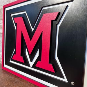 Officially Licensed Miami University Ohio Layered Logo Sign - Etsy