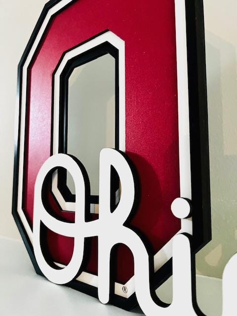 Ohio State University Layered Block O Ohio Script - Etsy