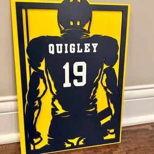 Personalized Football Player Sign - Etsy