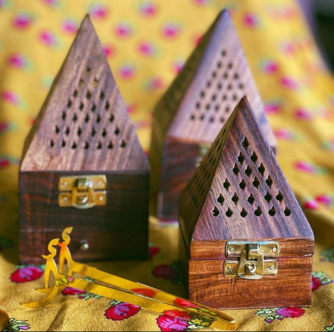 Wooden Indian Incense Burner - Etsy