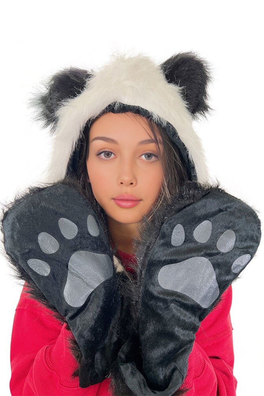 Panda Ear Paw Hood | Rave | Festival | Hippie | Boho | Furry | Animal ...