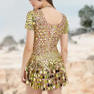 Sequin Dress / Festival Outfit / Melanie Metallic Party Dress / Dancer ...