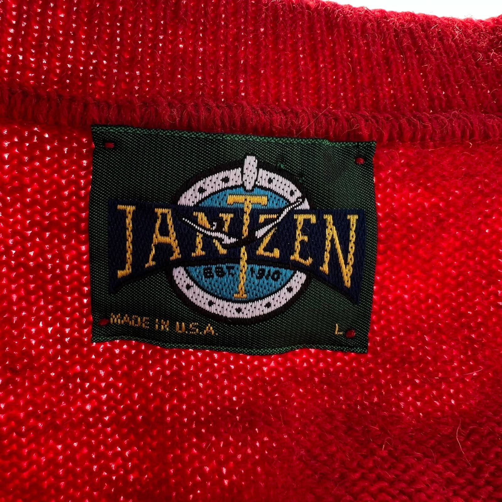 Jantzen Sweater Vest Mens Size Large Red Vintage 80s Acrylic - Etsy