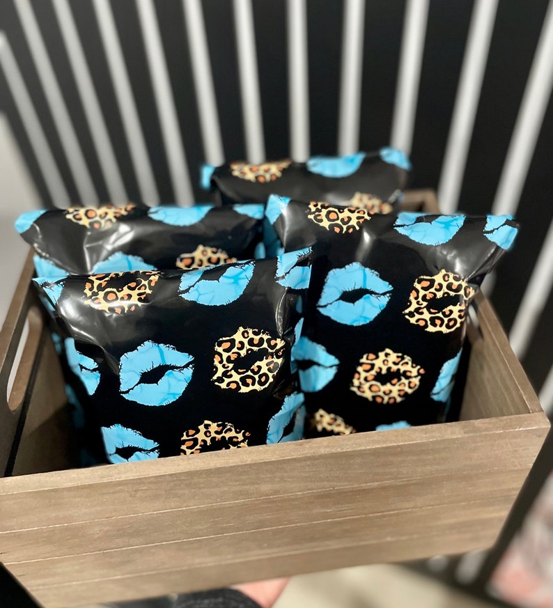 Leopard Turquoise Lips Poly Mailers: Boutique Shipping Bags (6x9) - Etsy