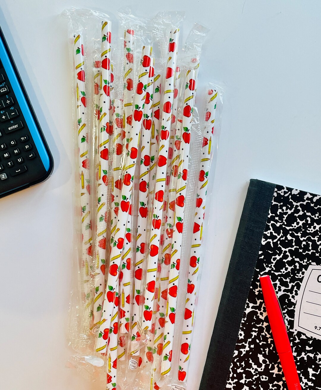 School Teacher 9 Inch Reusable Straws, Eco Friendly, Environmentally ...