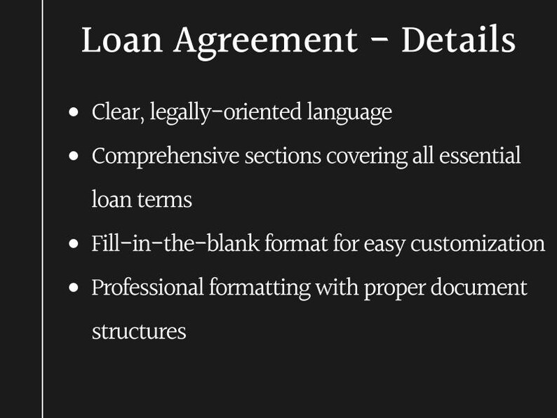 Loan Agreement Template | Personal Loan Agreement | Personal Loan ...