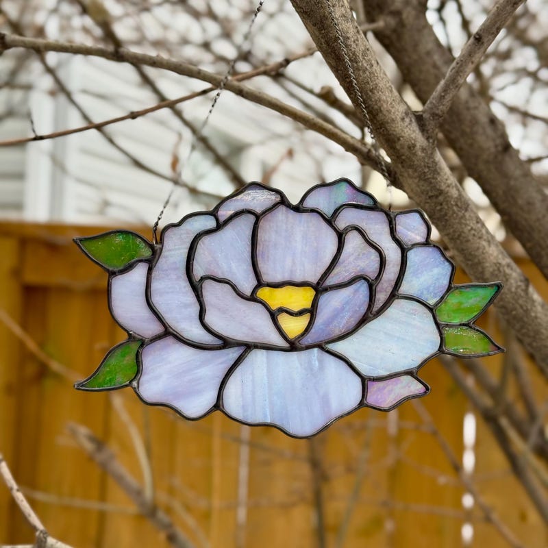 Peony Stained Glass - Etsy