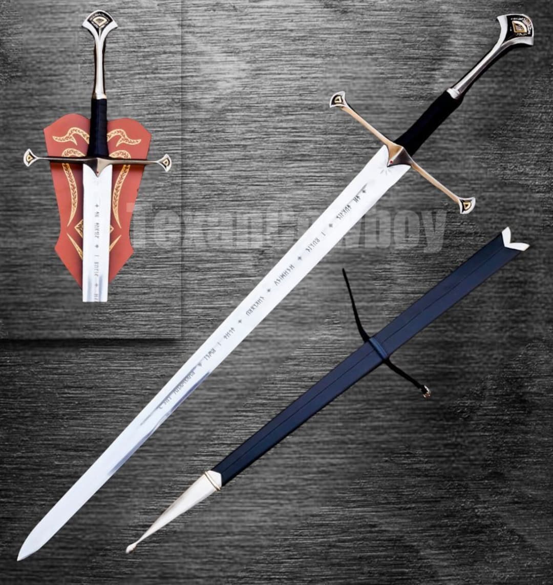 Custom Engraved Sword, ANDURIL Sword of Strider, LOTR Sword Replica ...
