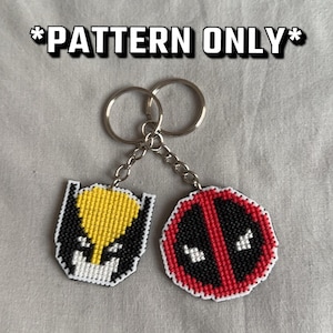 Deadpool & Wolverine Cross Stitch Keychain *PATTERN ONLY* - Etsy
