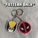 Deadpool & Wolverine Cross Stitch Keychain *PATTERN ONLY* - Etsy