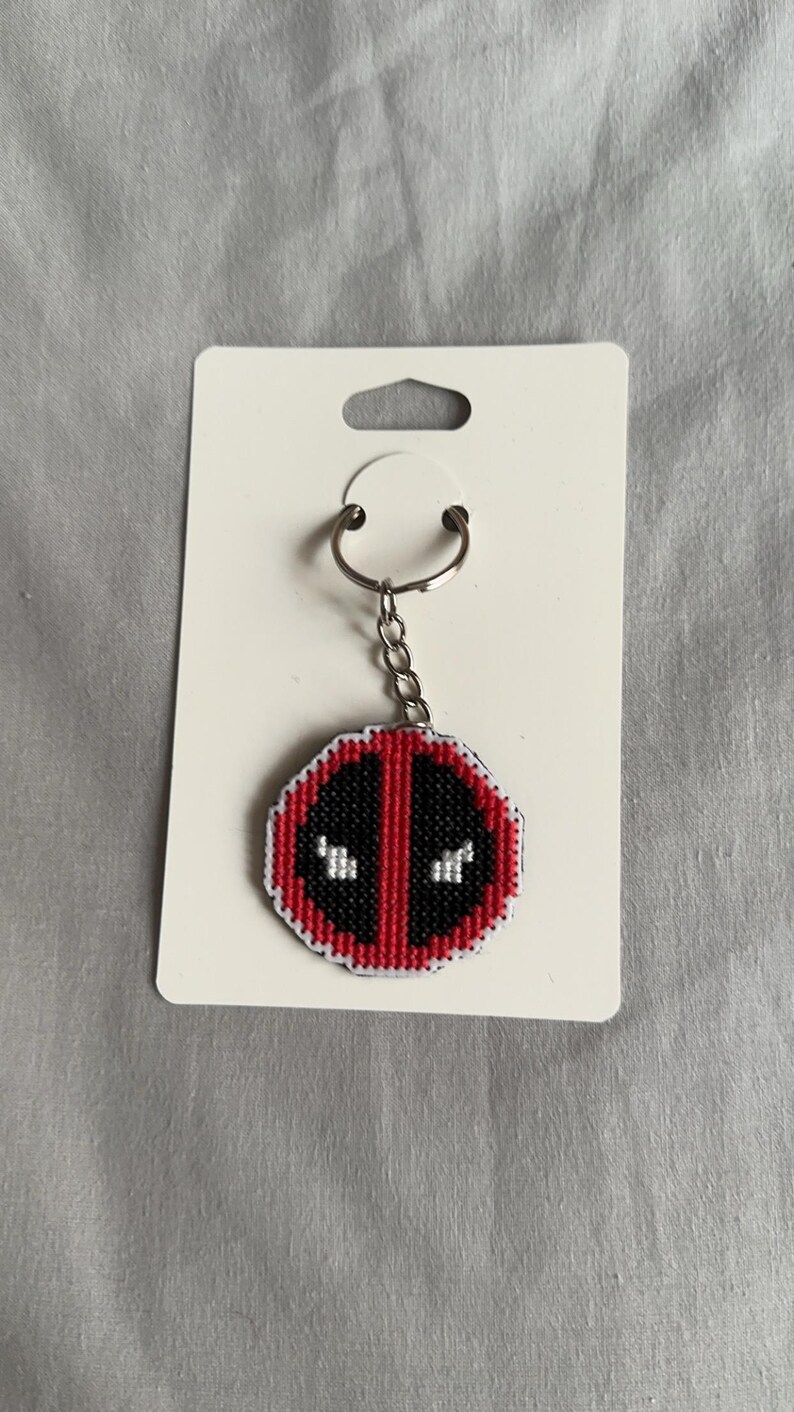 Deadpool & Wolverine Cross Stitch Keychain - Etsy