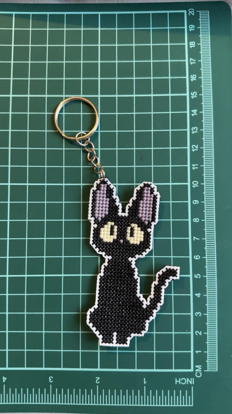 Jiji Studio Ghibli Cross Stitch Keychain - Etsy