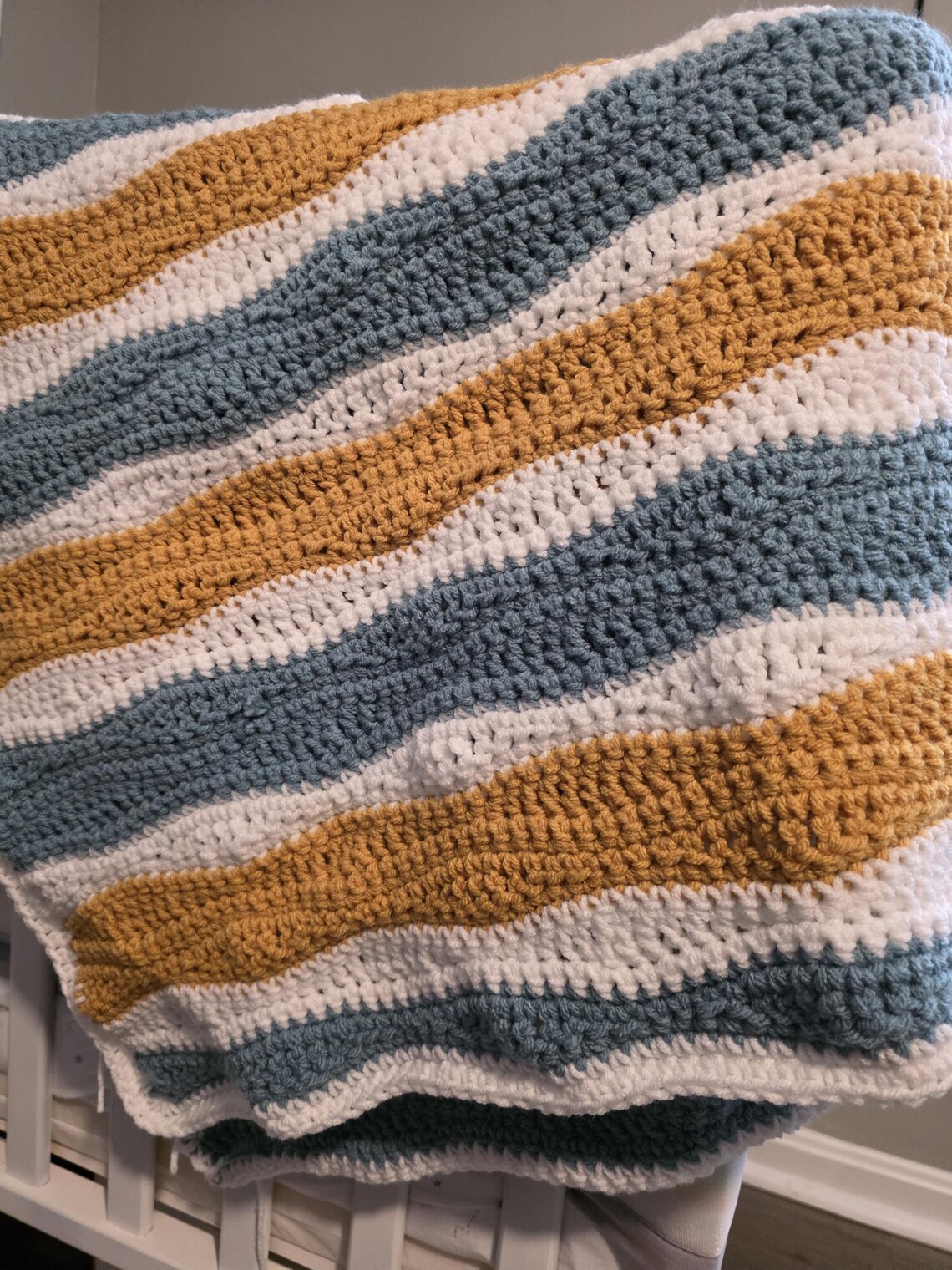 Crochet Throw Blanket: Custom Color, Warm & Snuggly (58" X 65") - Etsy