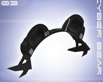 Digital 3D Print Cyber Cat Ears File - Etsy