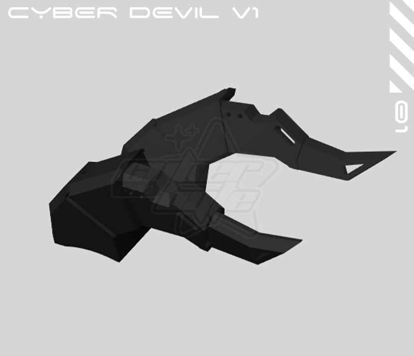Digital 3D Print Cyber Devil Horns STL File - Etsy