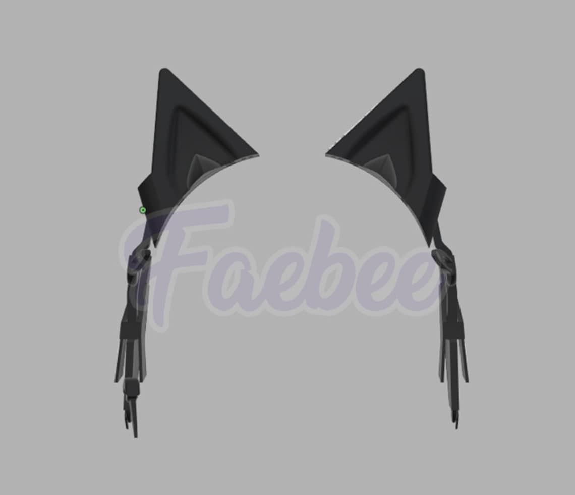 Digital 3D Print Cyber Cat Ears File - Etsy