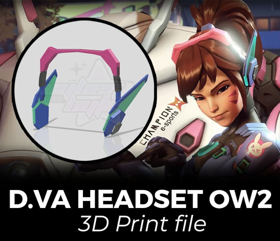 D.va Headset Digital 3D Print File Overwatch 2 - Etsy