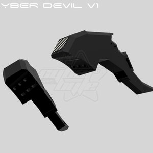 Digital 3D Print Cyber Devil Horns STL File - Etsy