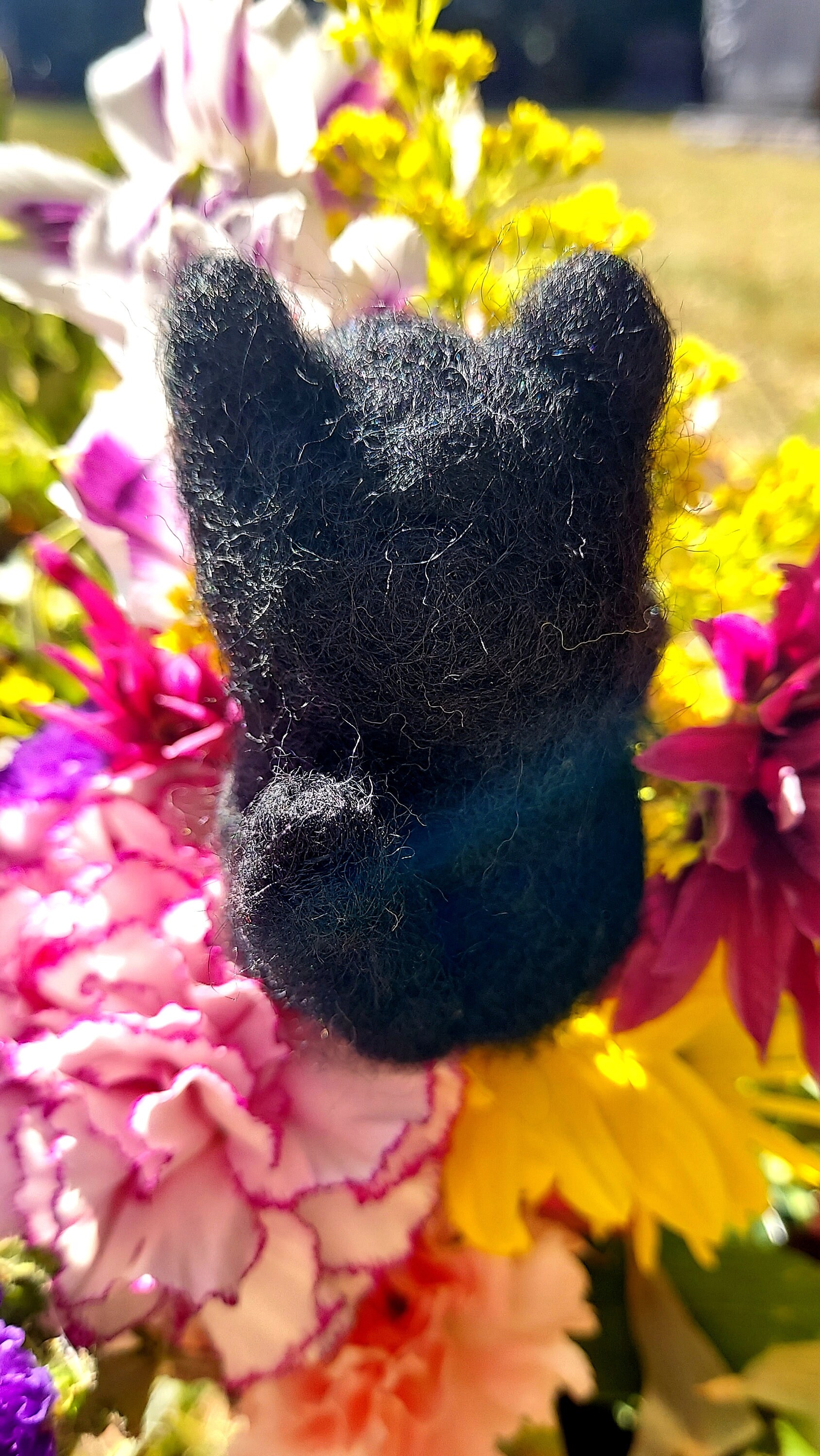 Needle Felted Black Cat. - Etsy