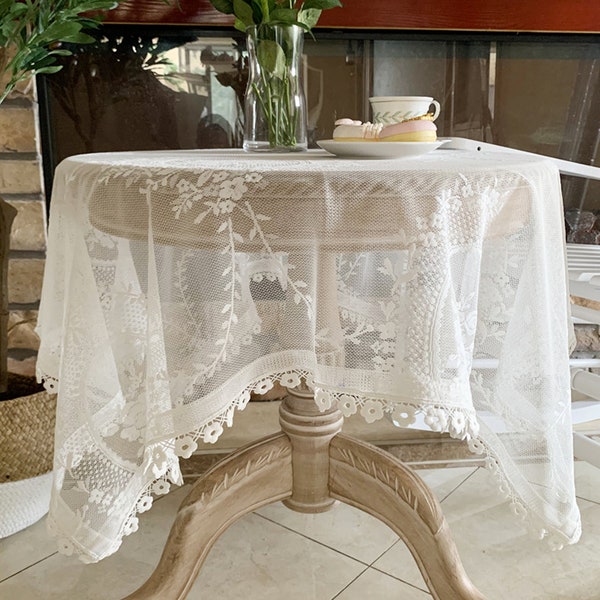 Lace Tablecloth - Etsy