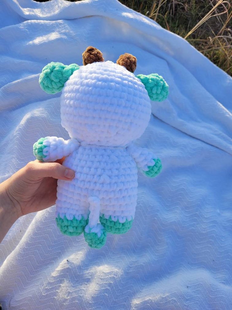 Mint Cow Plushie - Handmade Crochet Amigurumi - Mint Cow - Extra Soft ...