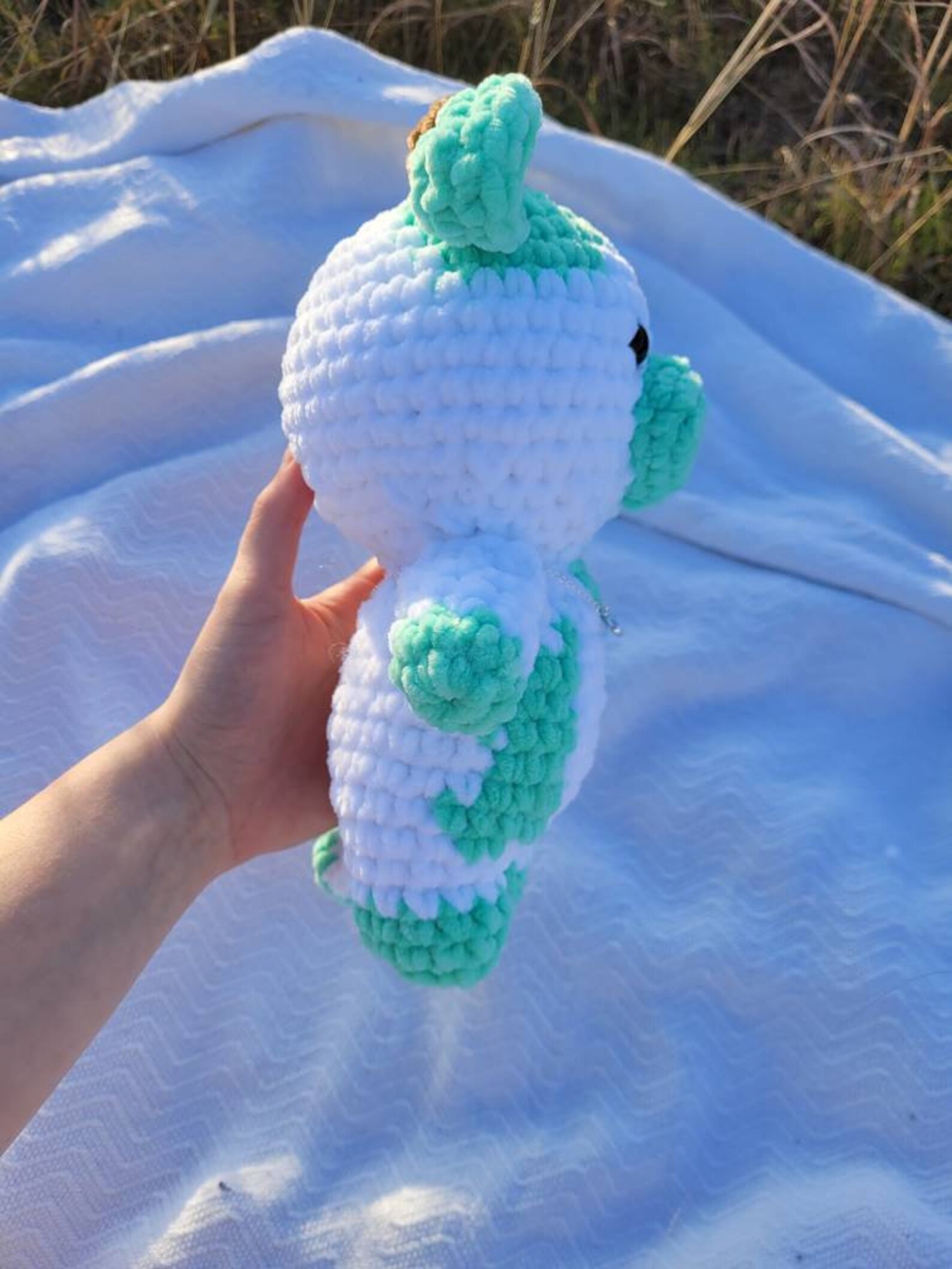 Mint Cow Plushie - Handmade Crochet Amigurumi - Mint Cow - Extra Soft ...
