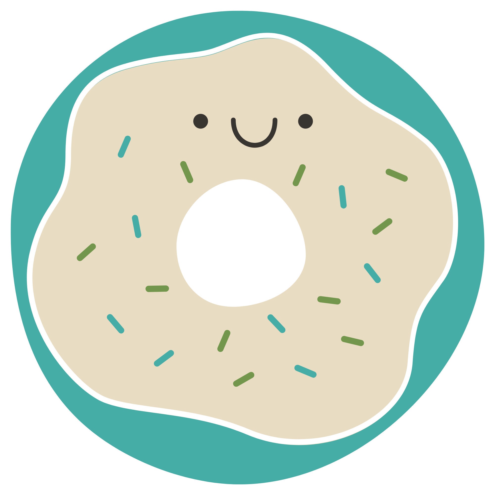 Kawaii Smiling Donut With Sprinkles Twitch Channel Points and Emote ...