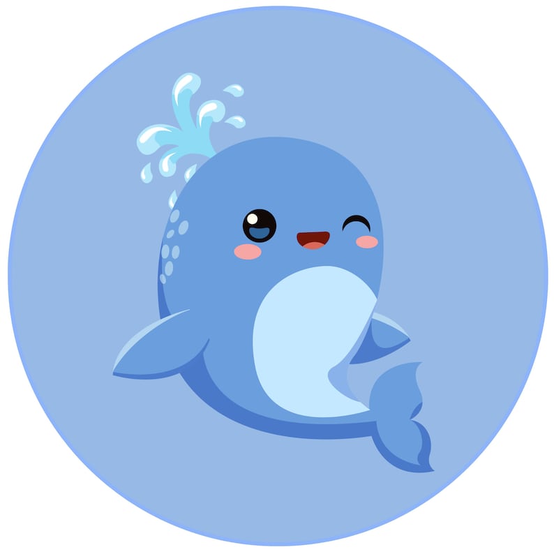 Twitch Channel Points Blue Whale, Kawaii Whale With Water Splash ...