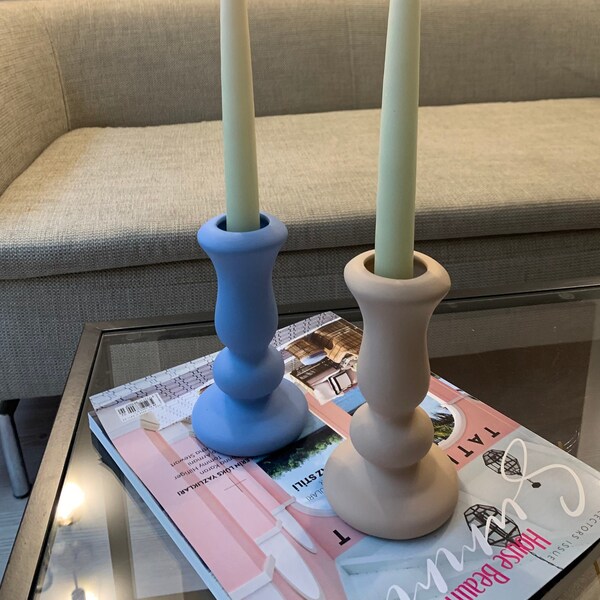 Ceramic Candlesticks - Etsy
