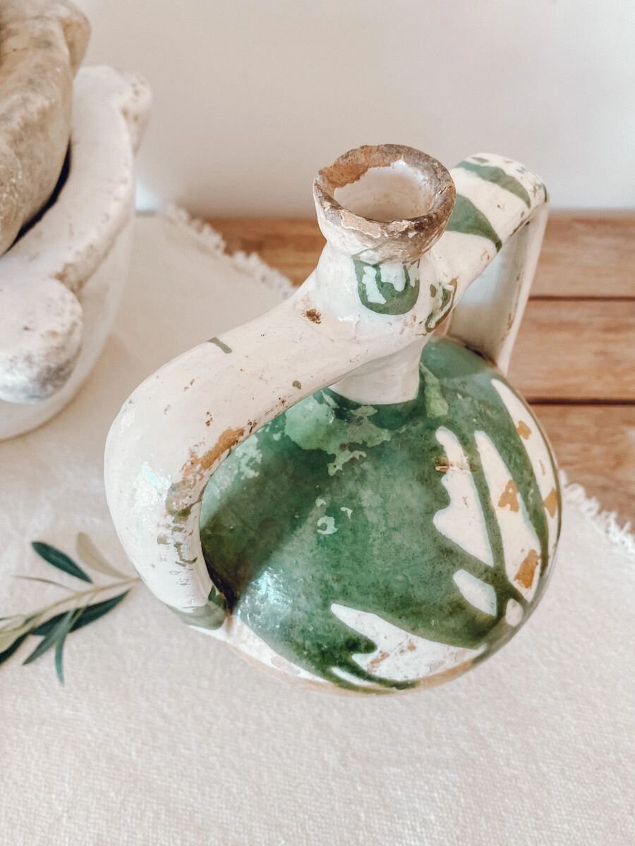 Antique Italian Handmade Semi-glazed Abstract Clay Pottery Amphora - Etsy