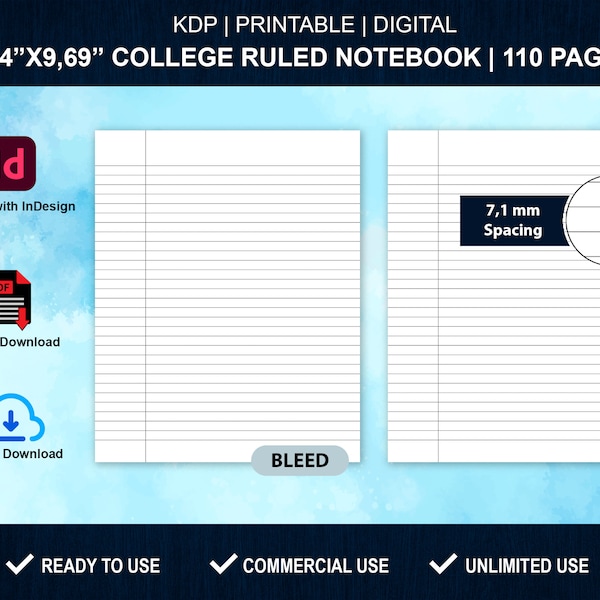 College Ruled Notebook - Etsy