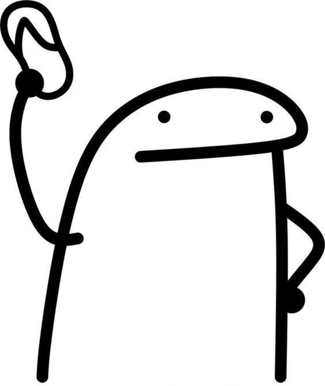 Funny Stick Figure Guy Holding Chancla SVG File Download - Etsy