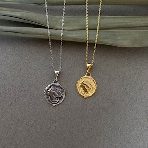 Goddess Fortuna Necklace, Gold Mythological Charm, Luck Pendant ...