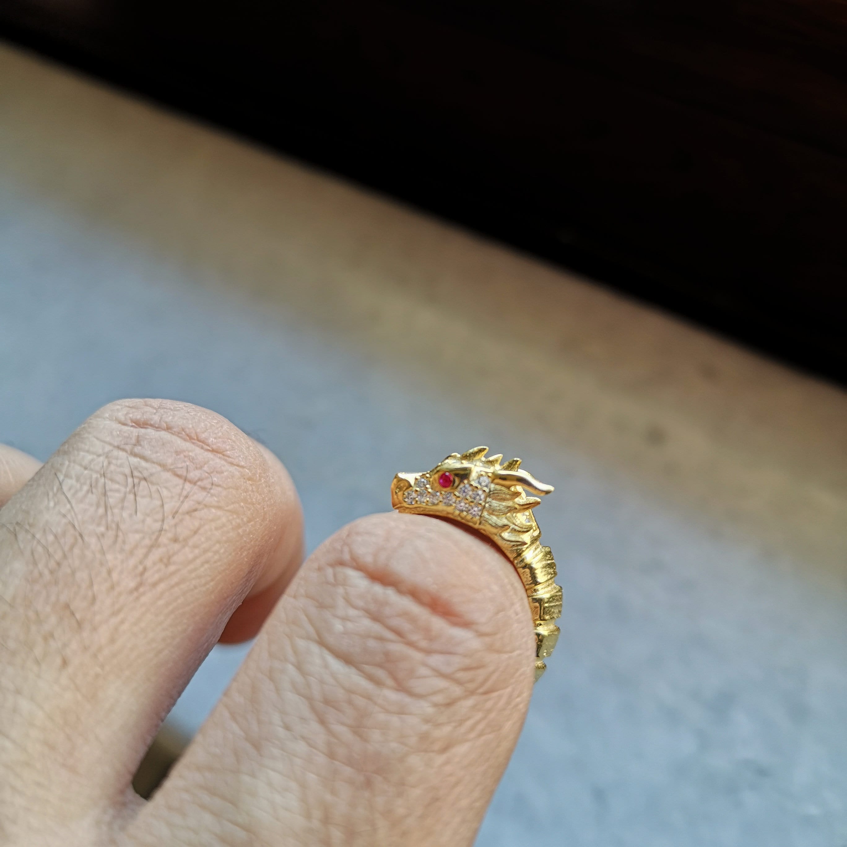 Dragon Ring, Gold Dragon Ring, Mythological Jewelry, Adjustable Dragon ...