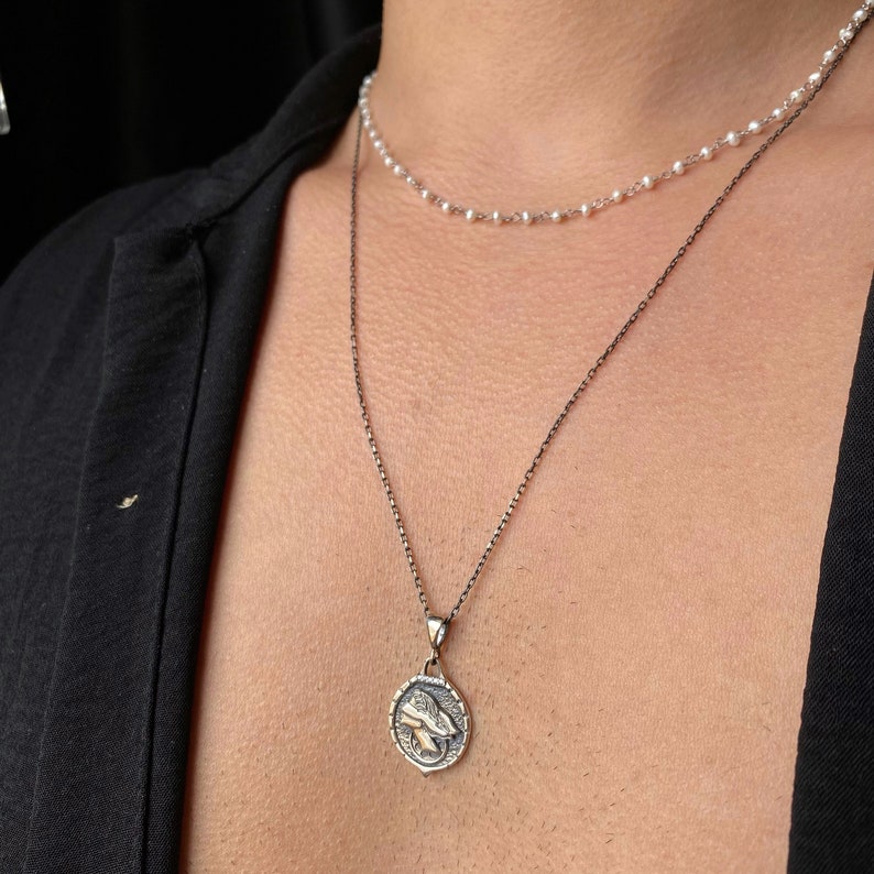 Goddess Fortuna Necklace, Gold Mythological Charm, Luck Pendant ...