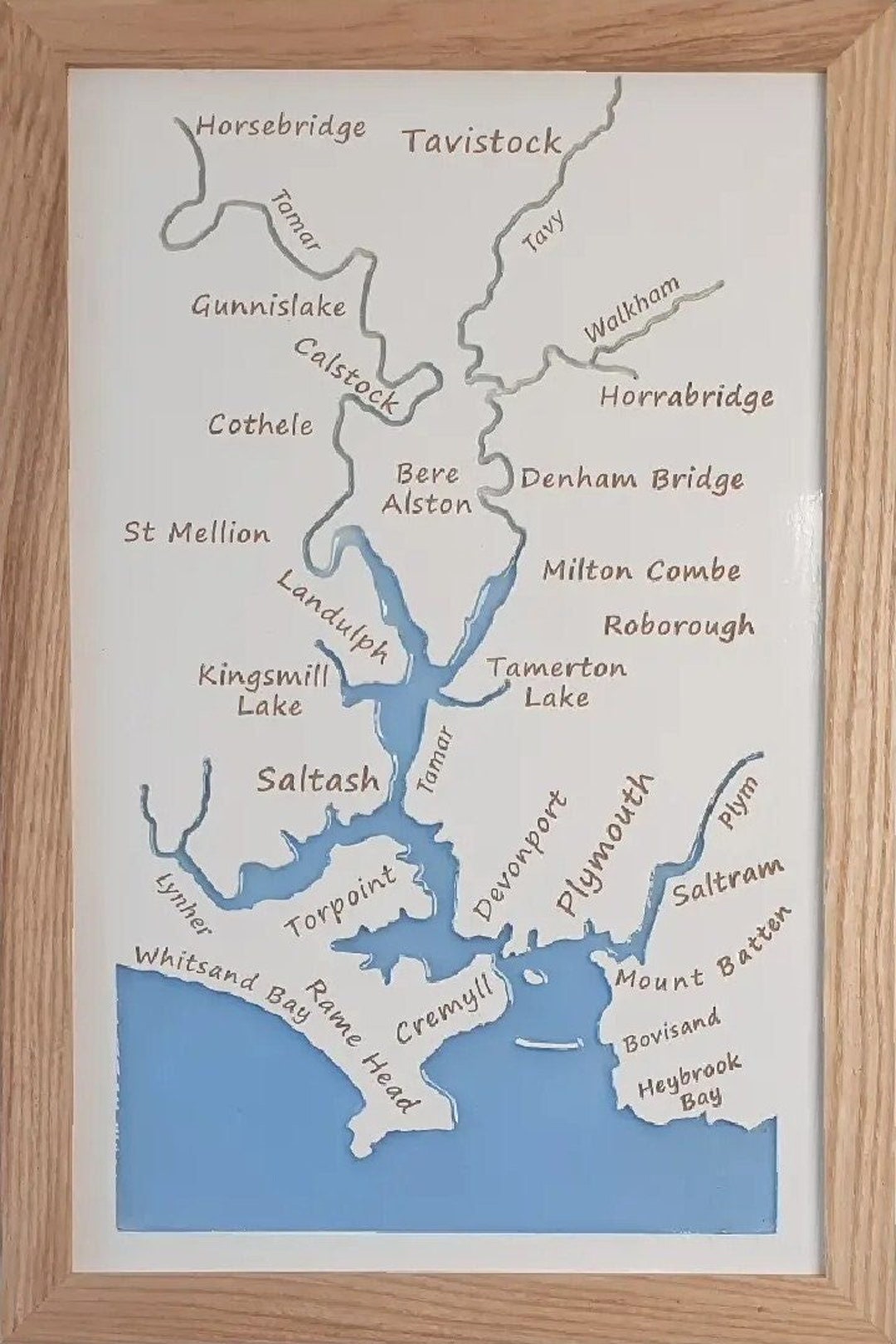Framed Engraved Maps of South Devon Rivers and Estuaries With - Etsy UK