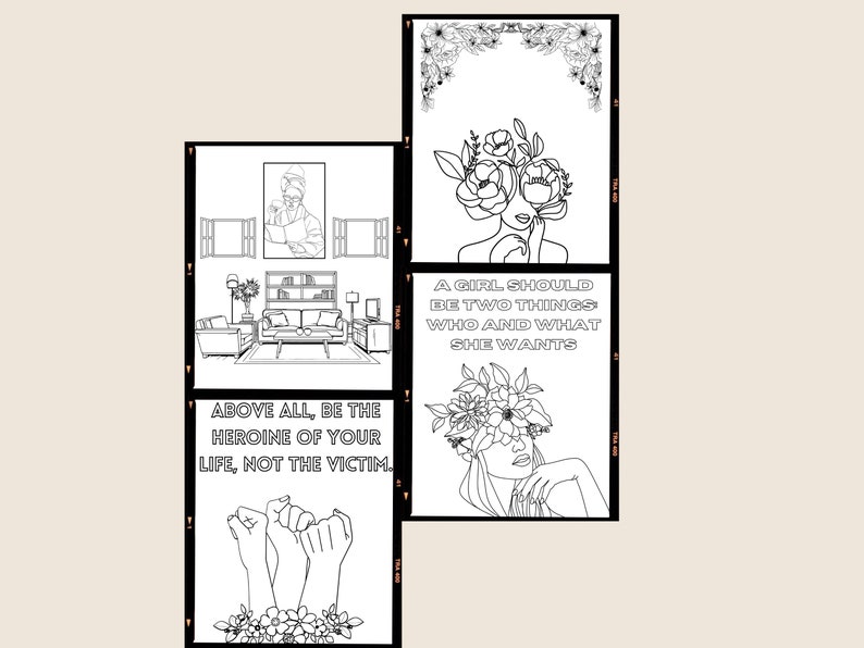 Coloring Prints for Adults Coloring Pages for Women Empowerment Quotes ...