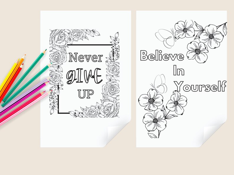 Coloring Printables for Adults Positive Affirmation Coloring Pages ...