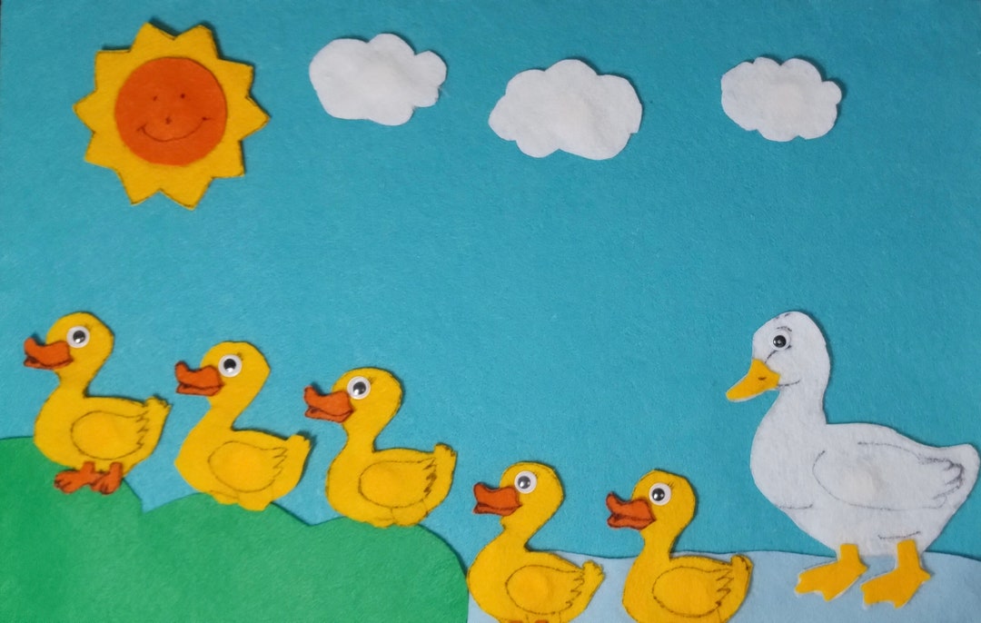 Five Little Ducks Felt/flannel Board Story Set - Etsy