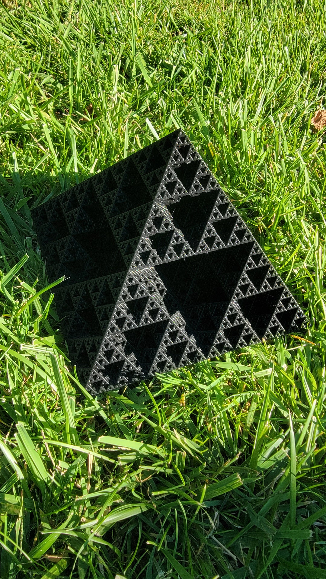 Extra Large Fractal Pyramid, Solid Black 3D Printed Sierpinski Fractal ...