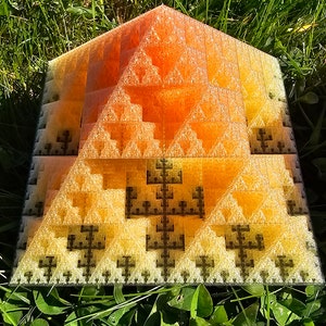 Translucent Fractal Pyramid Mystery Pick, Mystery Multicolor 3D Printed ...