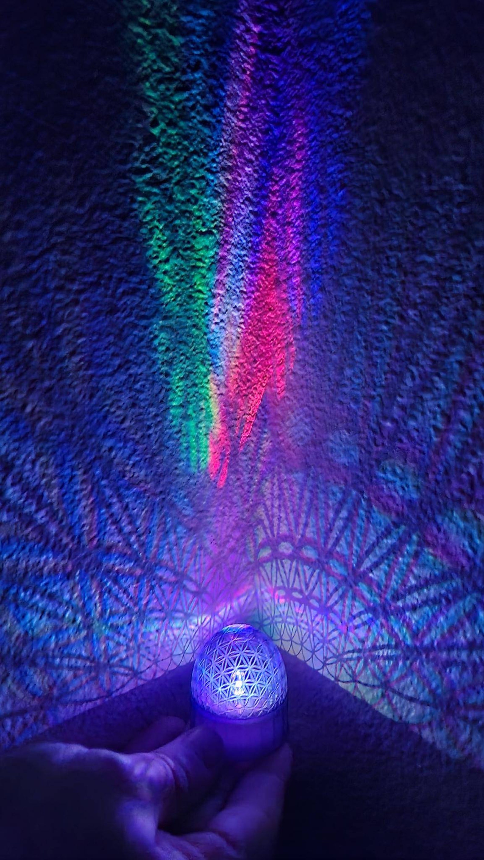 Flower of Life Light Projector, Tea Light, Color Changing Shadow ...